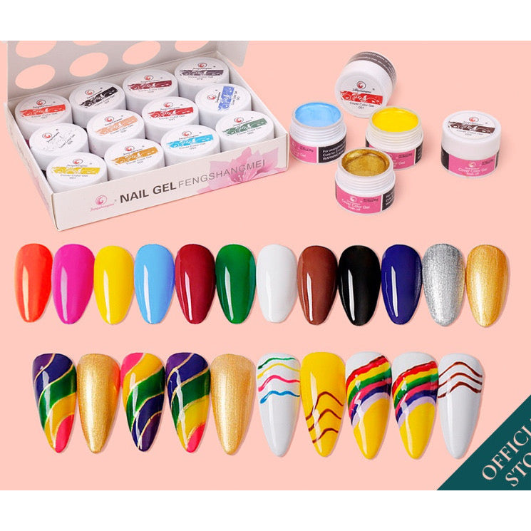 Gel Art Painting and Design in a set ( 12colours/ set) – Pixie Nail