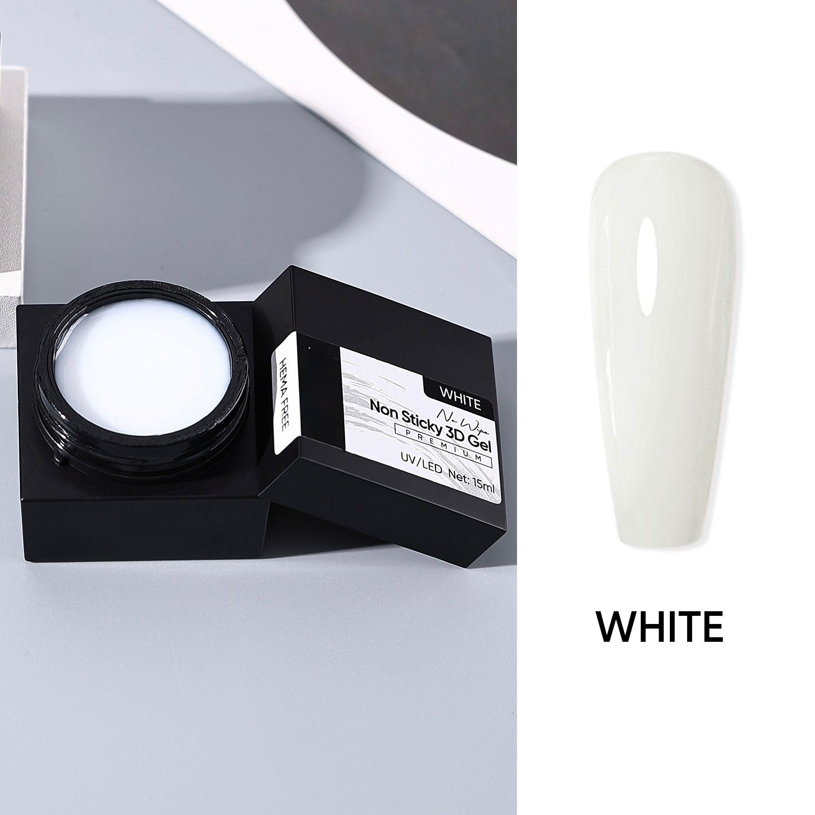 PIXIE| Non Sticky 3D Gel - WHITE – Pixie Nail