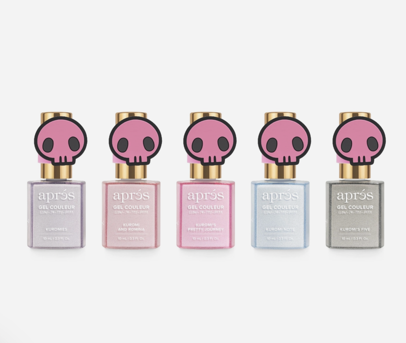 Kuromi™ Caty Eye Gel Couleur (Set of 5), 10ml – Pixie Nail